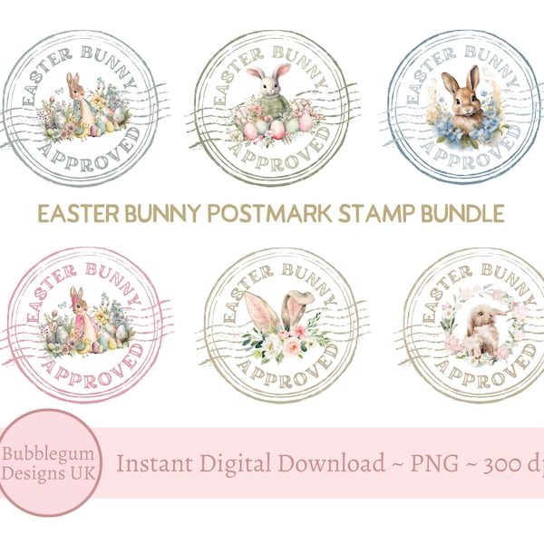 Easter Bunny Stamp - Etsy