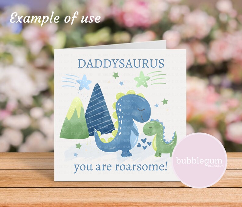 Daddysaurus Father's Day PNG Dinosaur Clipart Roarsome - Etsy UK