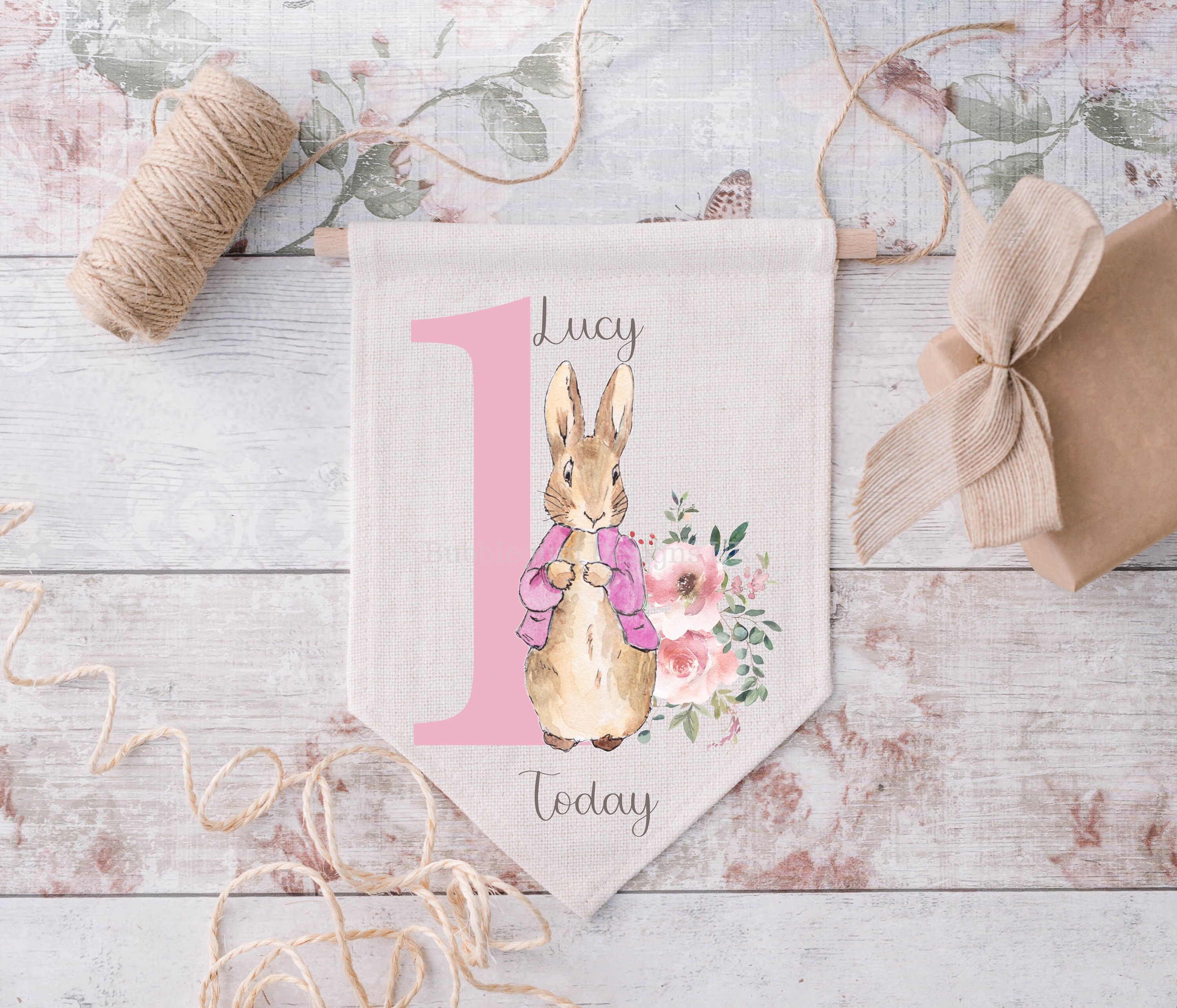 Flopsy Bunny Pink Floral Numbers PNG Peter Rabbit 10 | Etsy UK