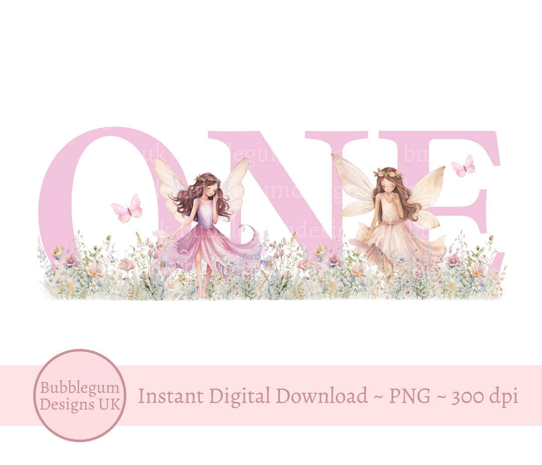 Pink Fairy Wildflower One PNG, Fairies Sublimation Design, Fairy ...