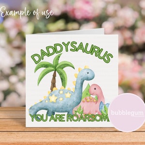 Daddysaurus Father's Day PNG, Dinosaur Clipart, Roarsome Card Design ...