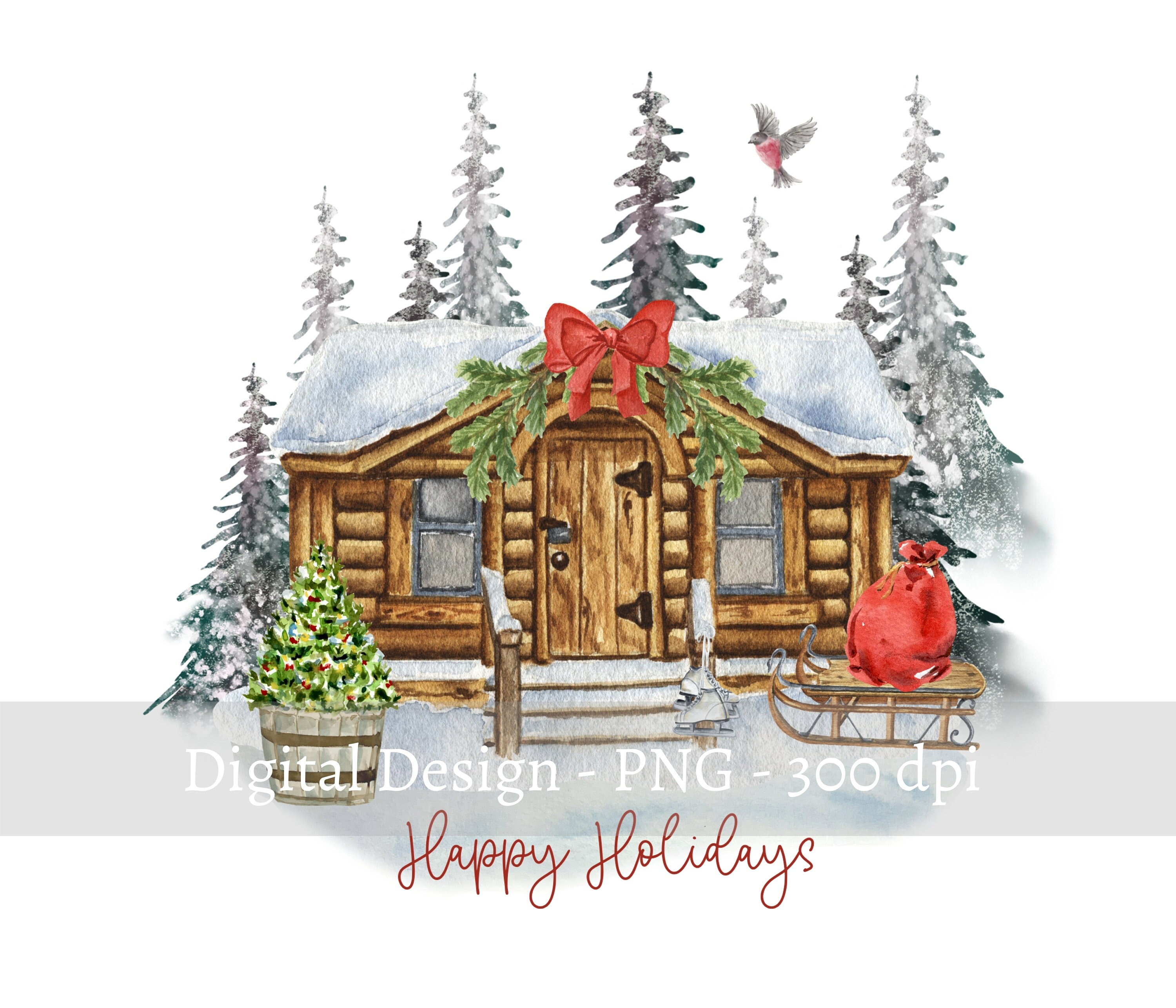 Christmas Cabin Clipart