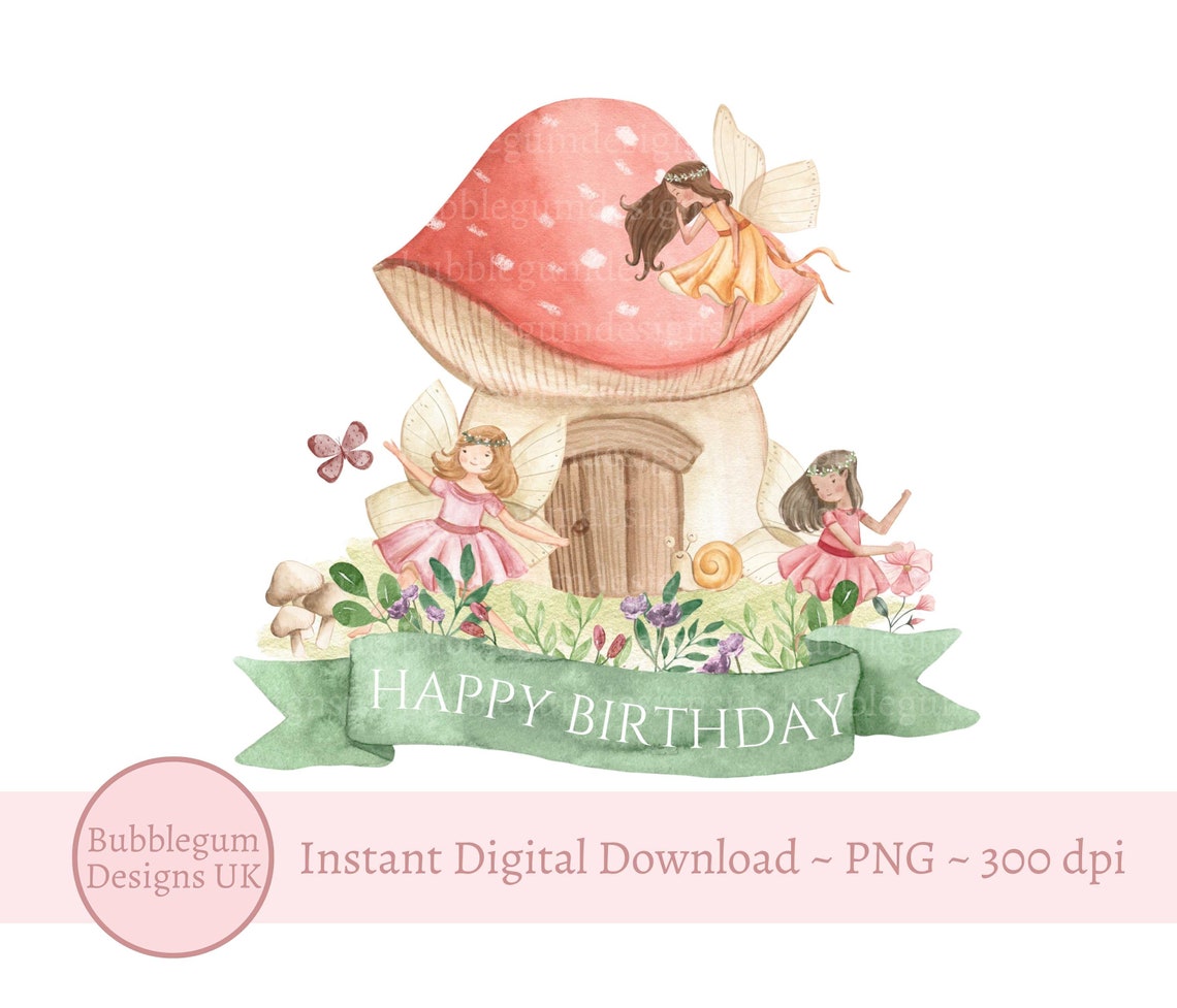 Fairy Toadstool PNG Fairies Sublimation Design Fairy - Etsy UK