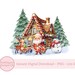 Santa and Gingerbread House & Reindeer PNG Christmas - Etsy UK