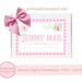 A4 Pink Printable Easter Bunny Mail Shipping Label PNG, Easter Bunny ...