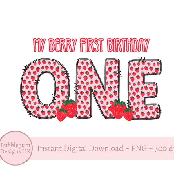 My Berry First Birthday Cards - Etsy