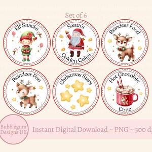 Santa's Christmas Treats Set PNG, Christmas Candy Set, Stickers, Cute ...