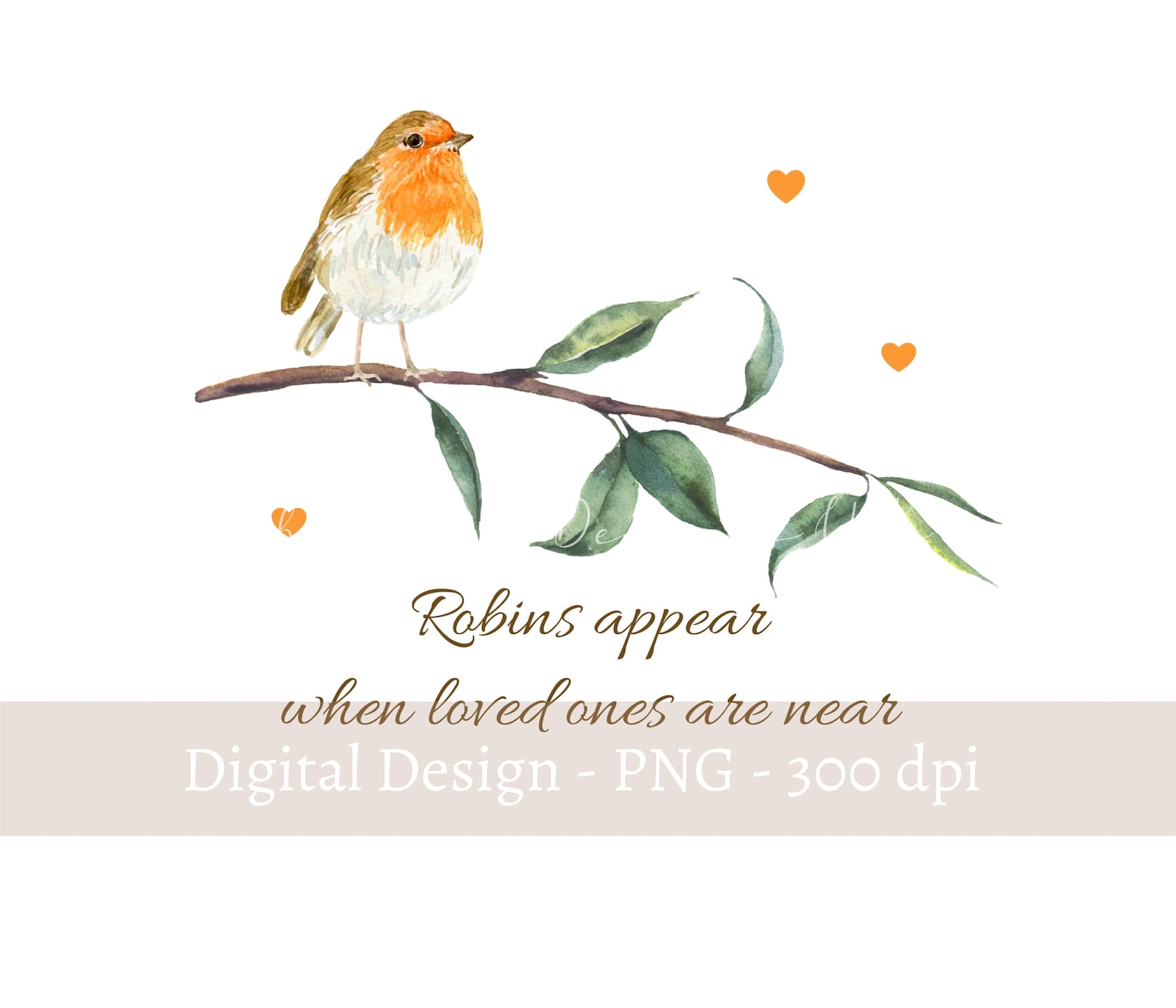 Robins Appear When Loved Ones Are Near PNG Sublimation | Etsy