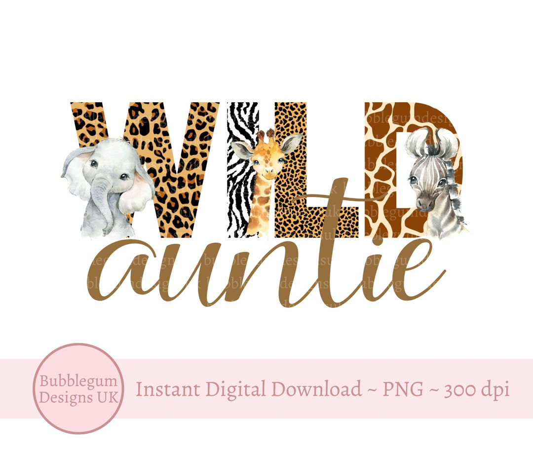 Wild Auntie Baby Safari Animals PNG, Watercolor Baby Animals, 1st ...