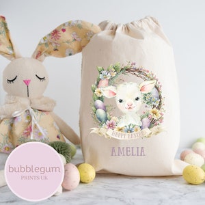 Spring Lamb Floral Easter Egg Wreath PNG, Easter Lamb Sublimation ...