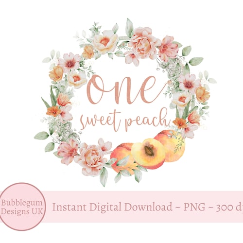 Daddy of the Sweet One PNG Design Peach Birthday Design - Etsy