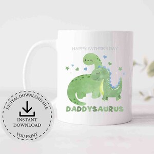 Daddysaurus Father's Day PNG Dinosaur Clipart Green - Etsy