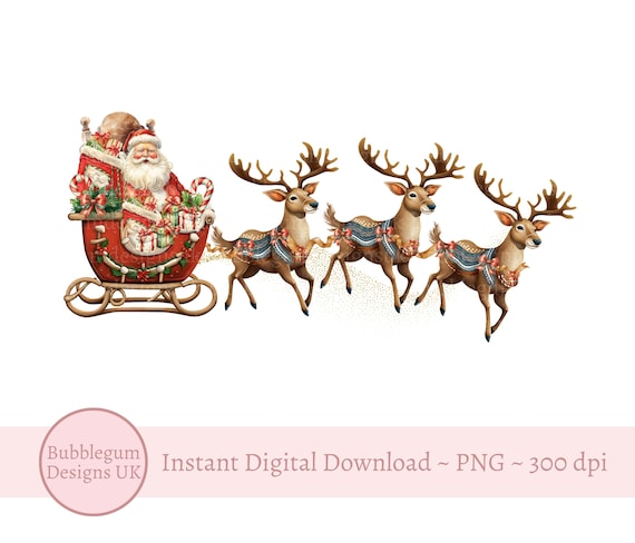 Santa Sleigh Clip Art