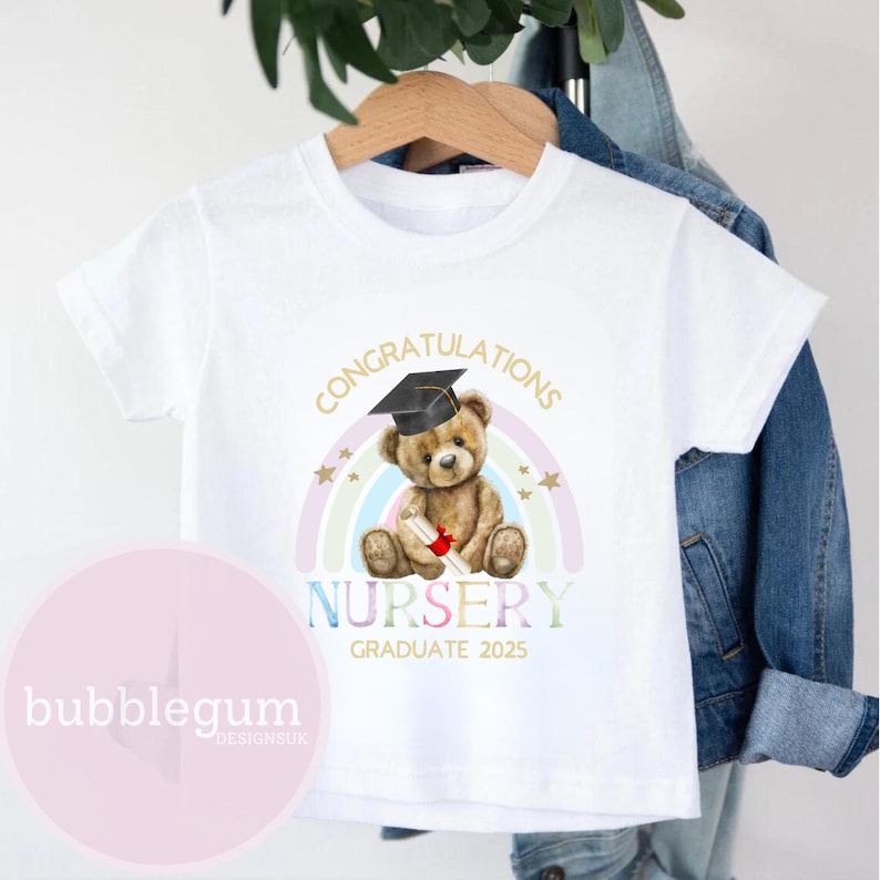 Congratulations Nursery Graduate 2026 Teddy Bear Sublimation Design ...