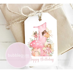 Pink Fairy Toadstool Number 1 PNG, Fairies Sublimation Design, Fairy ...