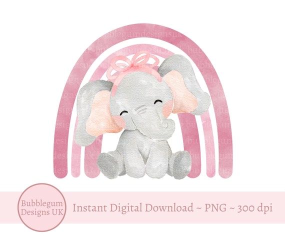 Pink And Gray Elephants Templates