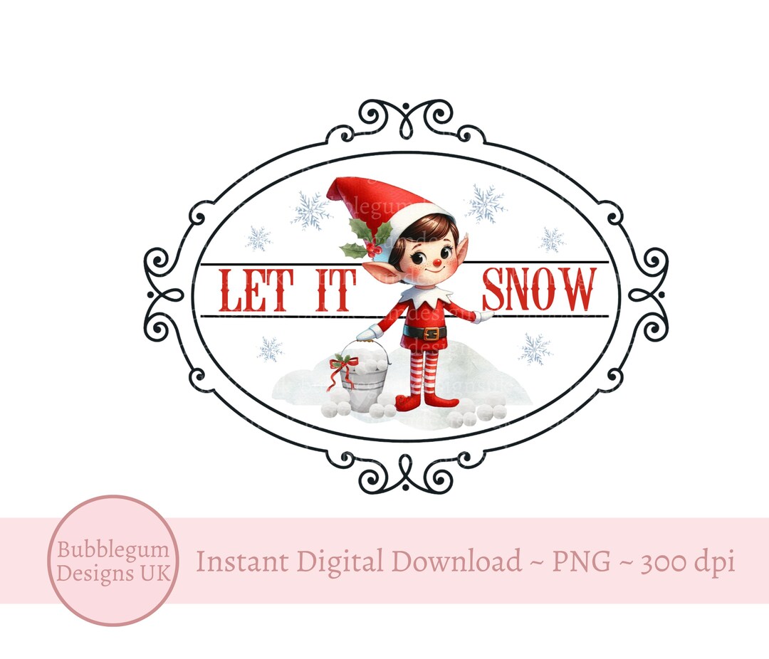 Elf Snow Popper Label PNG, Magical Snow Sticker Design, Christmas Label ...