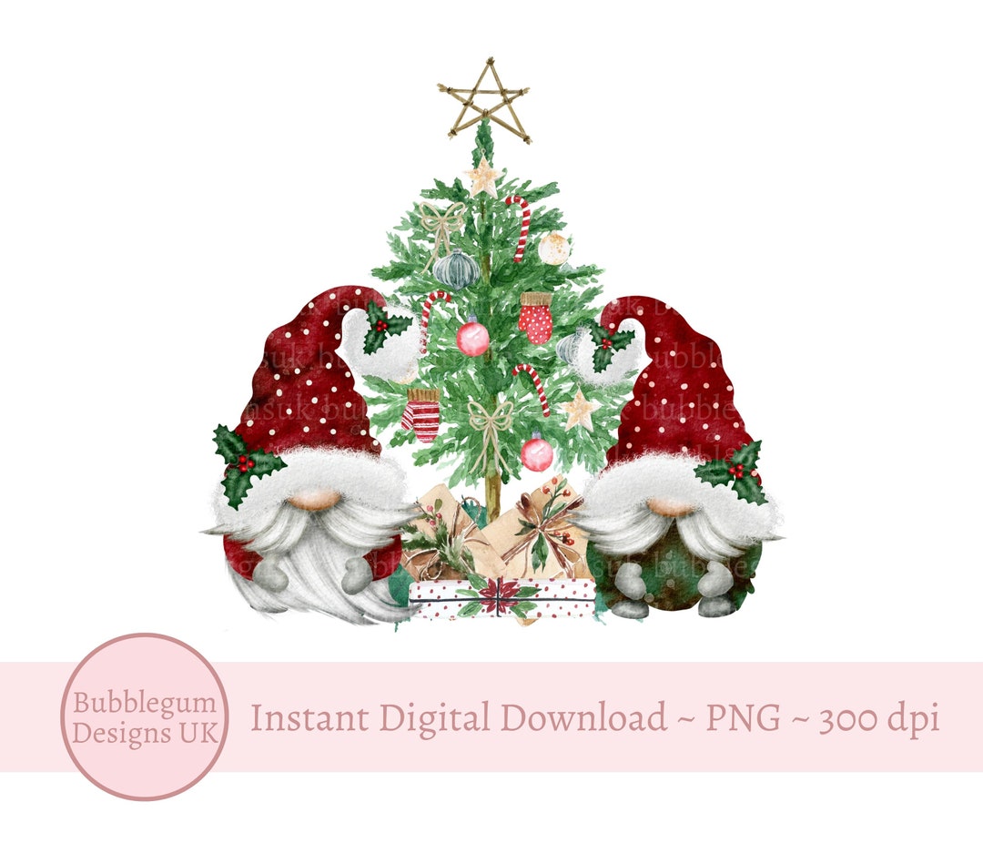 Scandi Christmas Gonks PNG Red Green Gnomies Clipart - Etsy UK