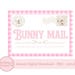 A4 Pink Printable Easter Bunny Mail Shipping Label PNG, Easter Bunny ...
