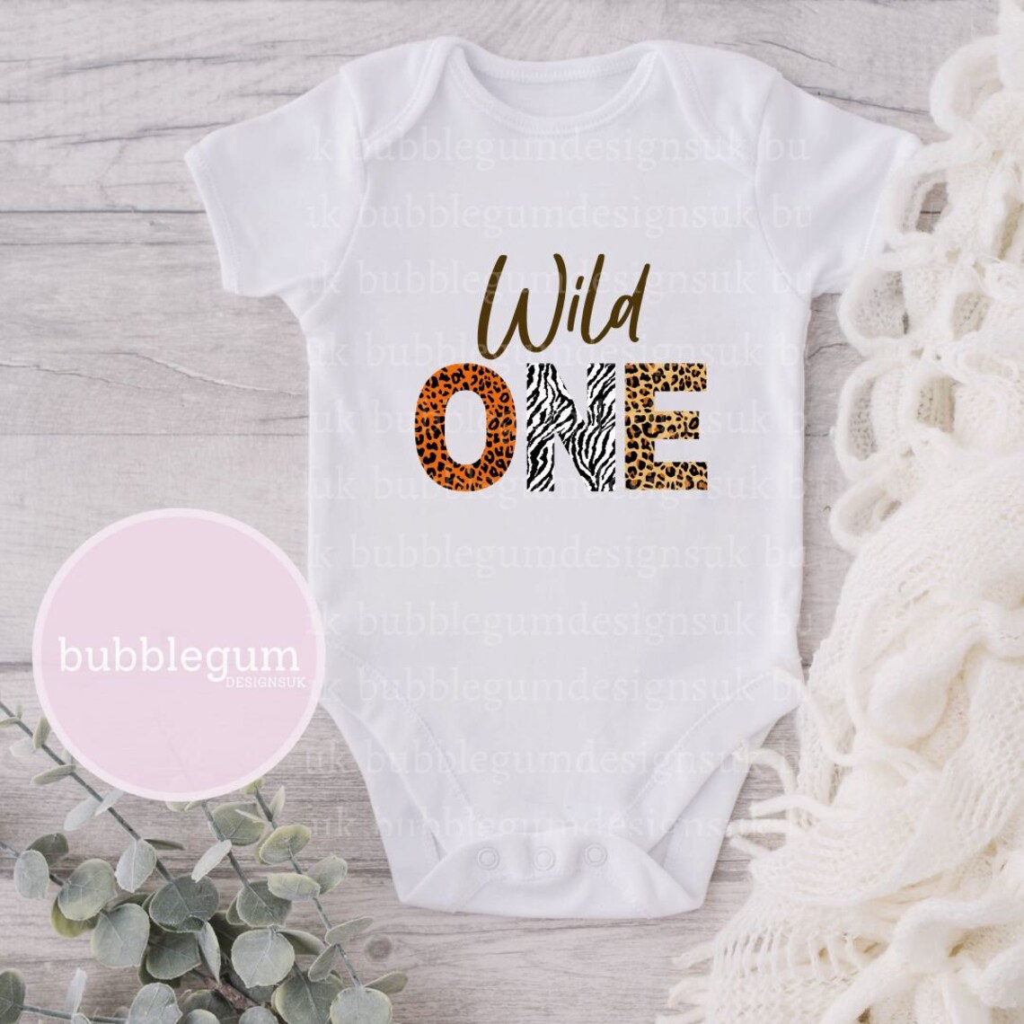 Set of 3 Safari Animal Print Words PNG Wild One Two - Etsy