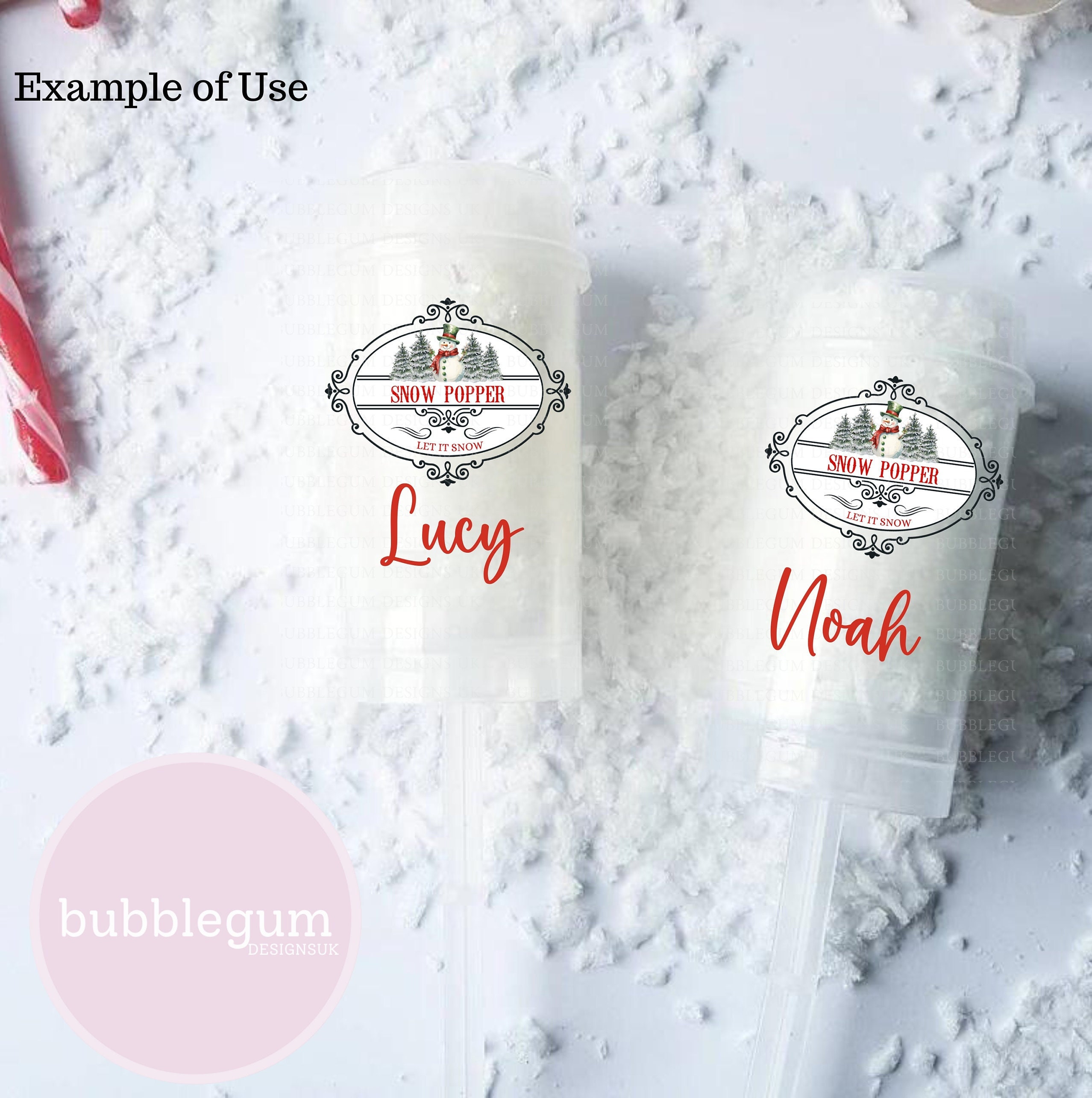 Snow Popper Label PNG, Magical Snow Sticker Design, Christmas Label ...