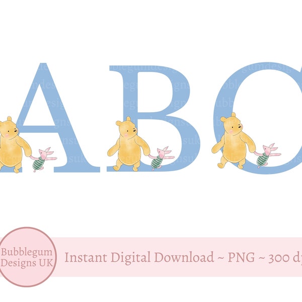 Classic Pooh Letters - Etsy