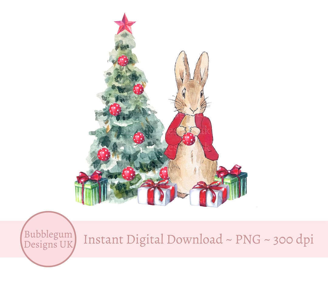 Red Peter Rabbit Christmas Tree PNG Peter Rabbit Sublimation - Etsy UK