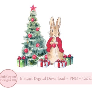 Red Peter Rabbit Christmas Tree PNG Peter Rabbit Sublimation - Etsy UK