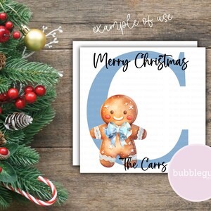 Cute Blue Gingerbread Boy Alphabet PNG, Gingerbread 26 Individual ...