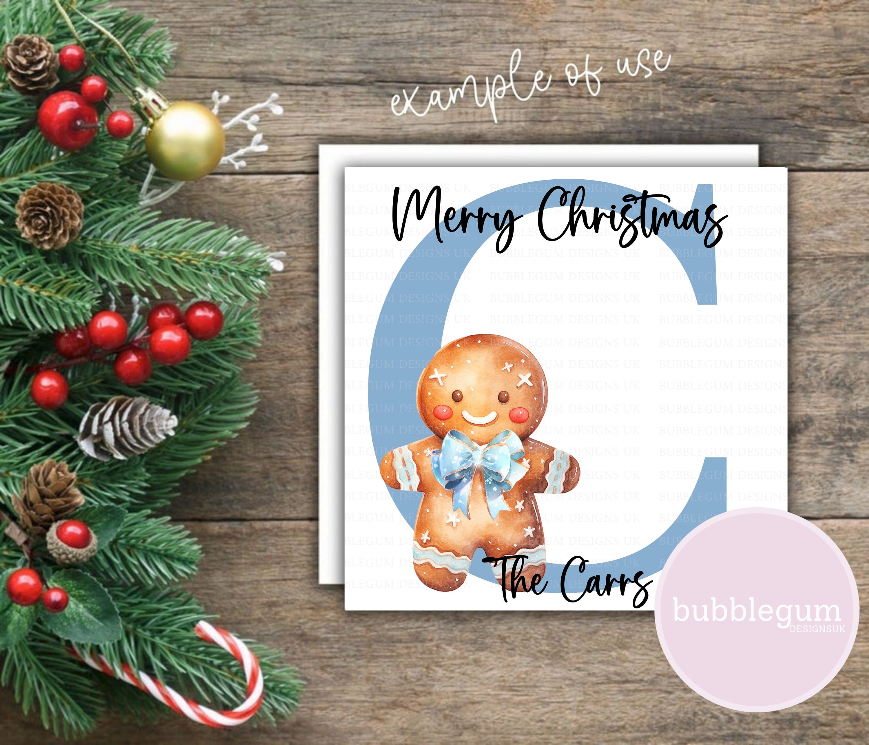 Cute Blue Gingerbread Boy Alphabet PNG, Gingerbread 26 Individual ...