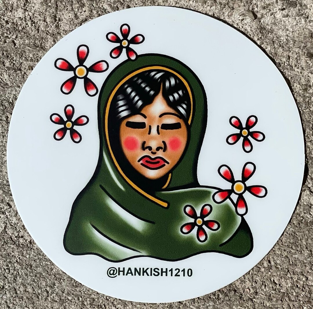 Malala Sticker: American Traditional Tattoo Style - Etsy