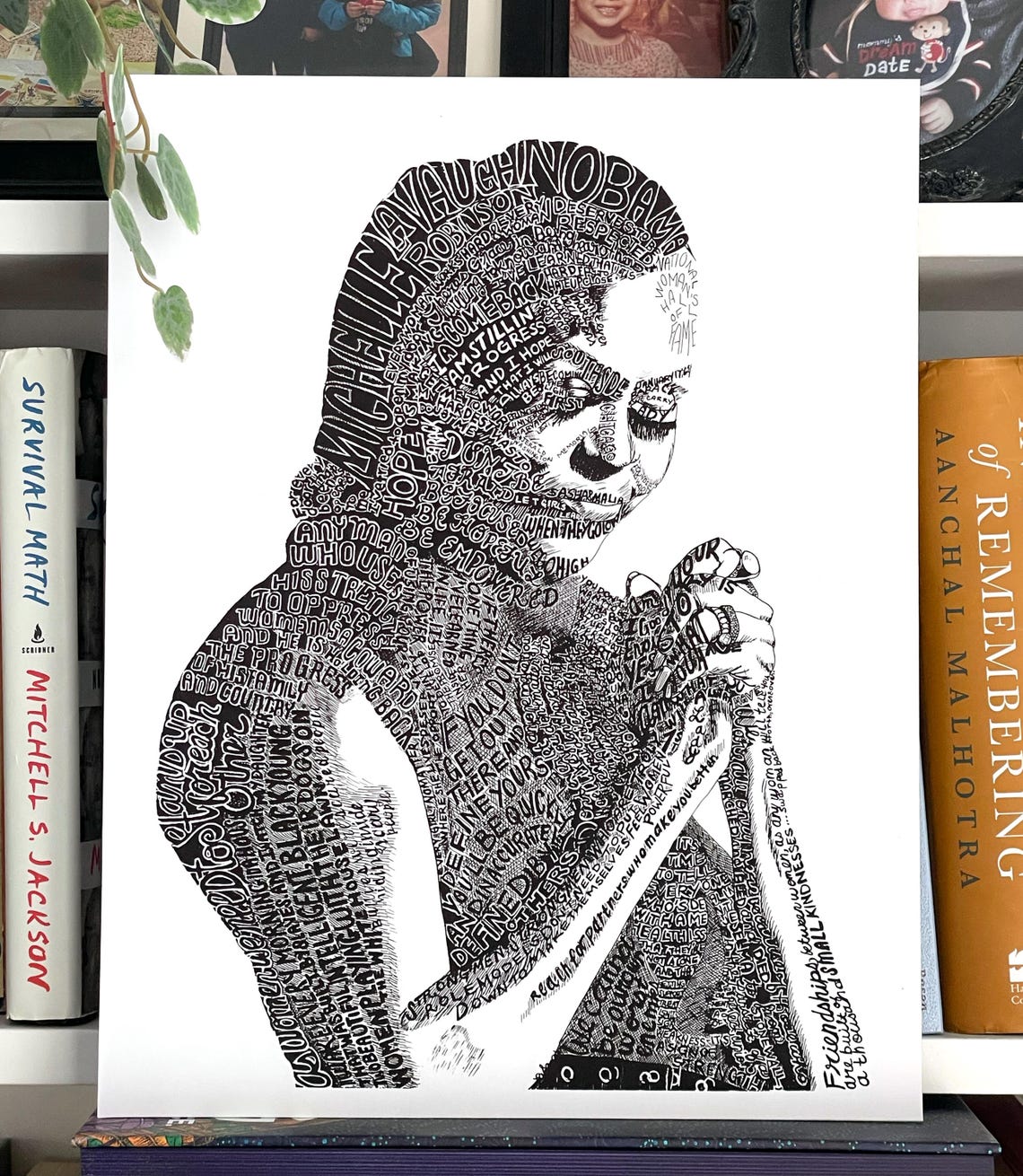 Michelle Obama Word Portrait Mounted 11 X 14" - Etsy