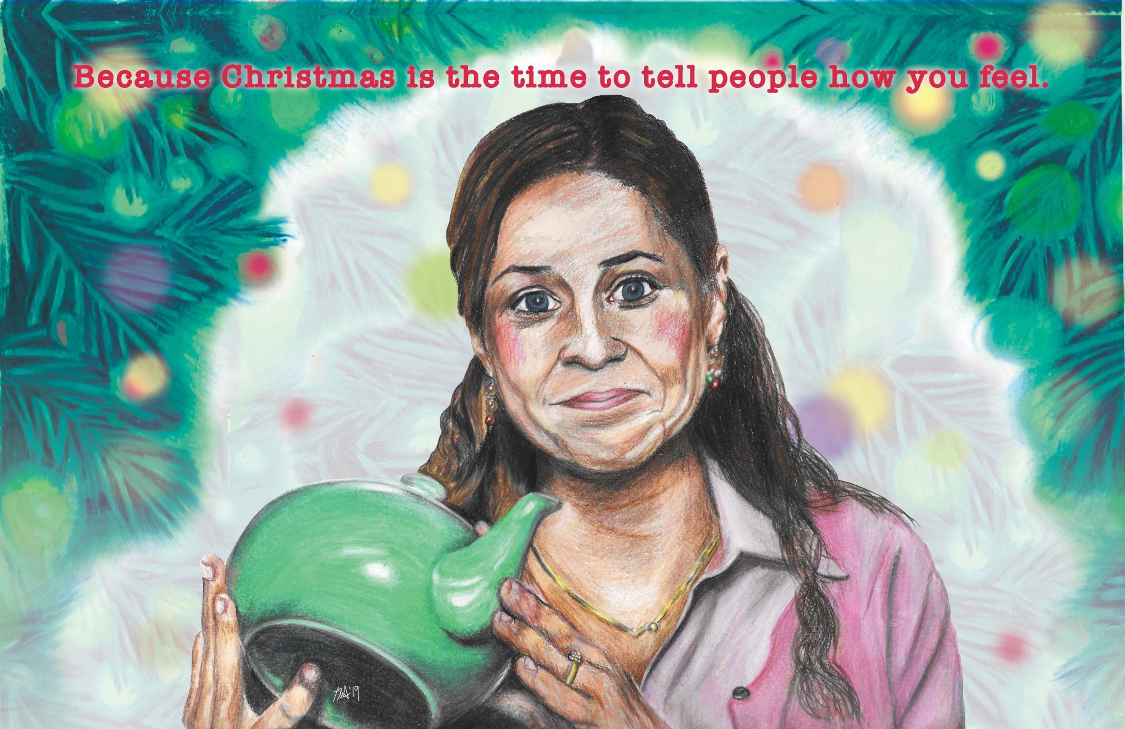 Pam-the Office Christmas Card - Etsy