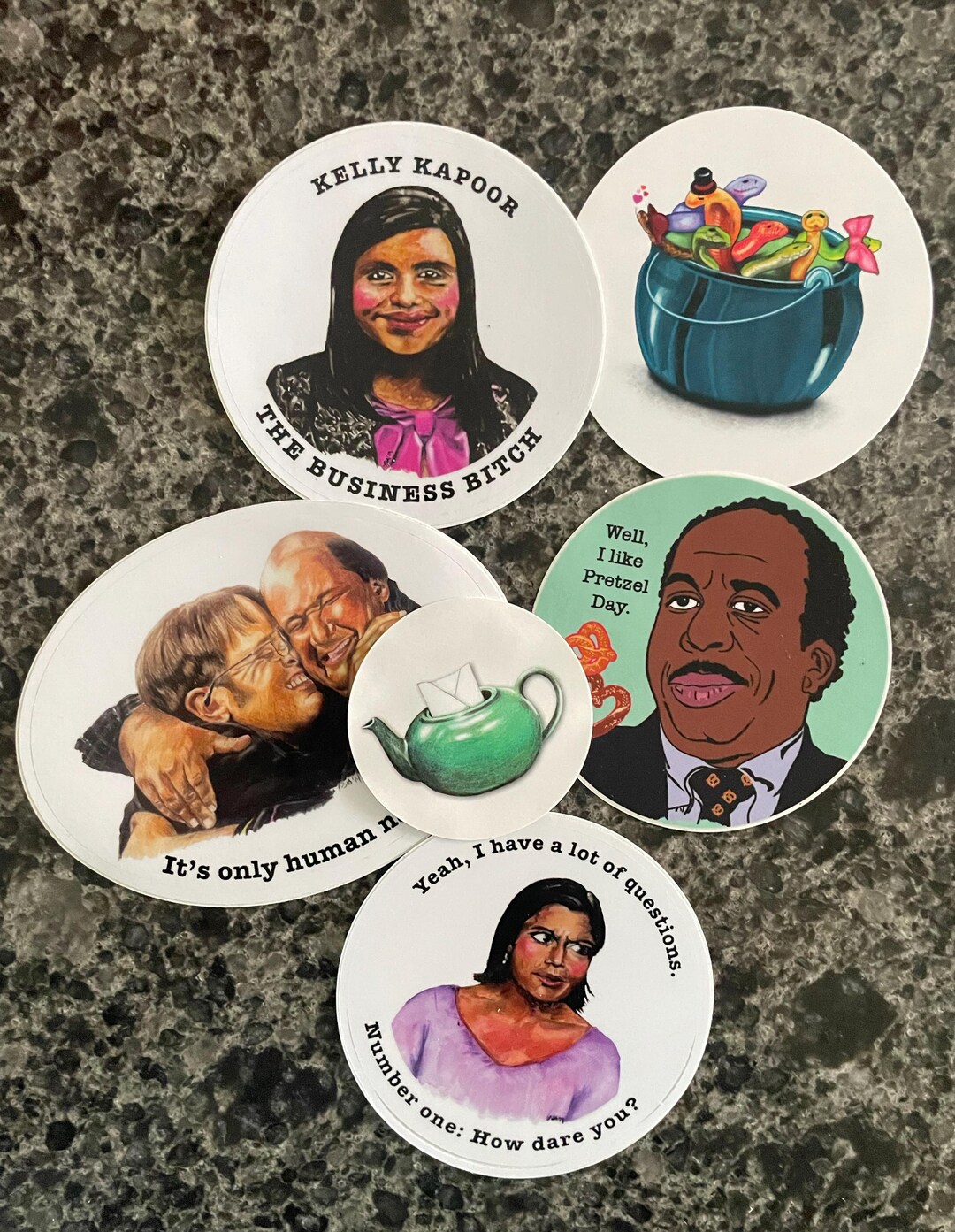 The Office Stickers-set of 6 - Etsy