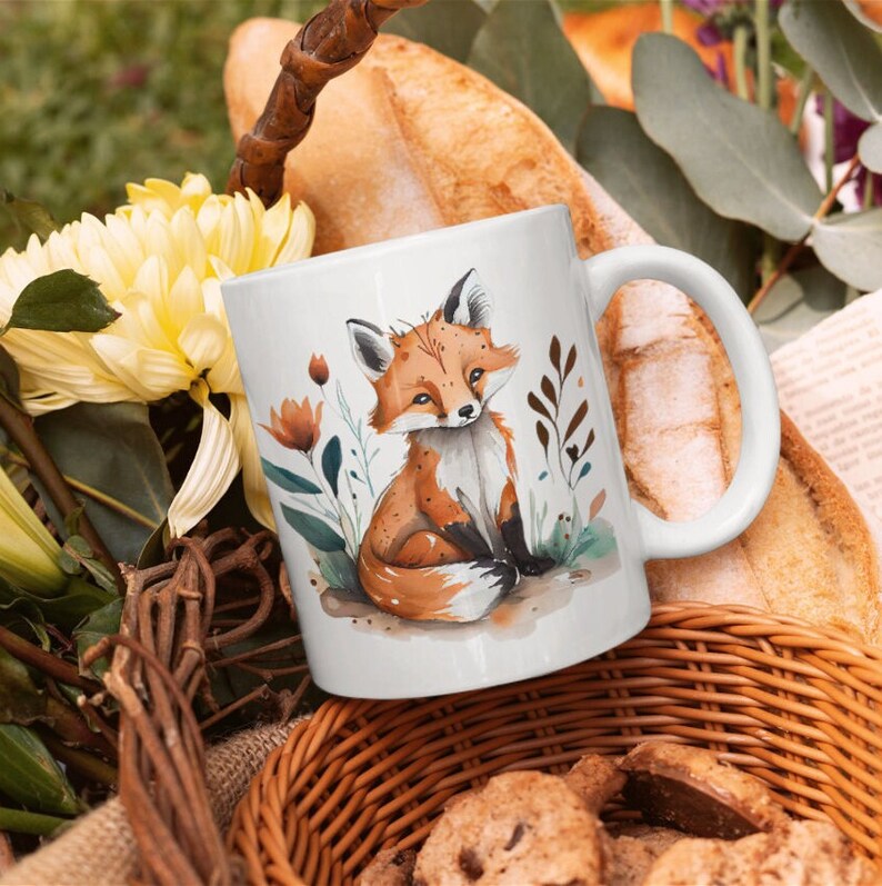 Fox Mug - Handcrafted Ceramic Coffee Cup With Whimsical Fox Design ...
