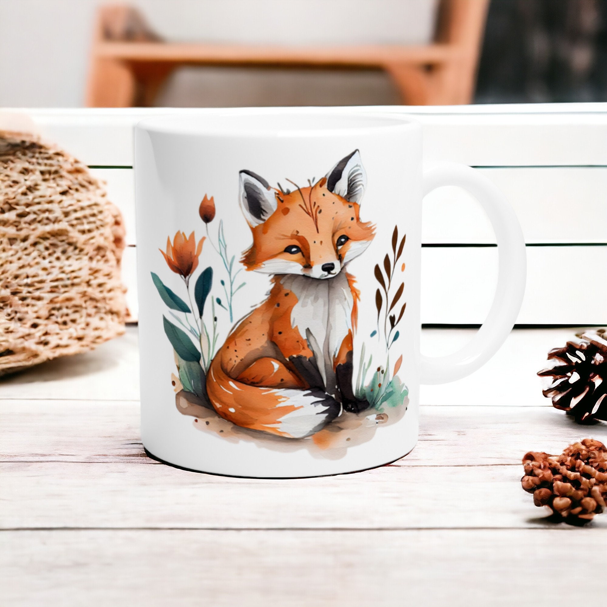 Handcrafted Fox Coffee Mug - Whimsical Ceramic Design - Etsy