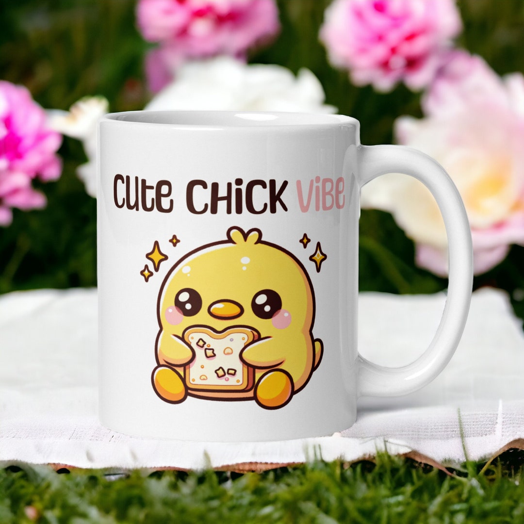 Sweet Chick Mug Kawaii Aesthetic Ceramic Cup Cute Gift for Bird ...