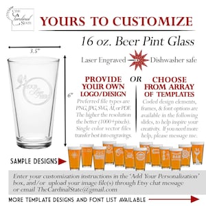 Custom Pint Glass, Personalized Beer - Etsy