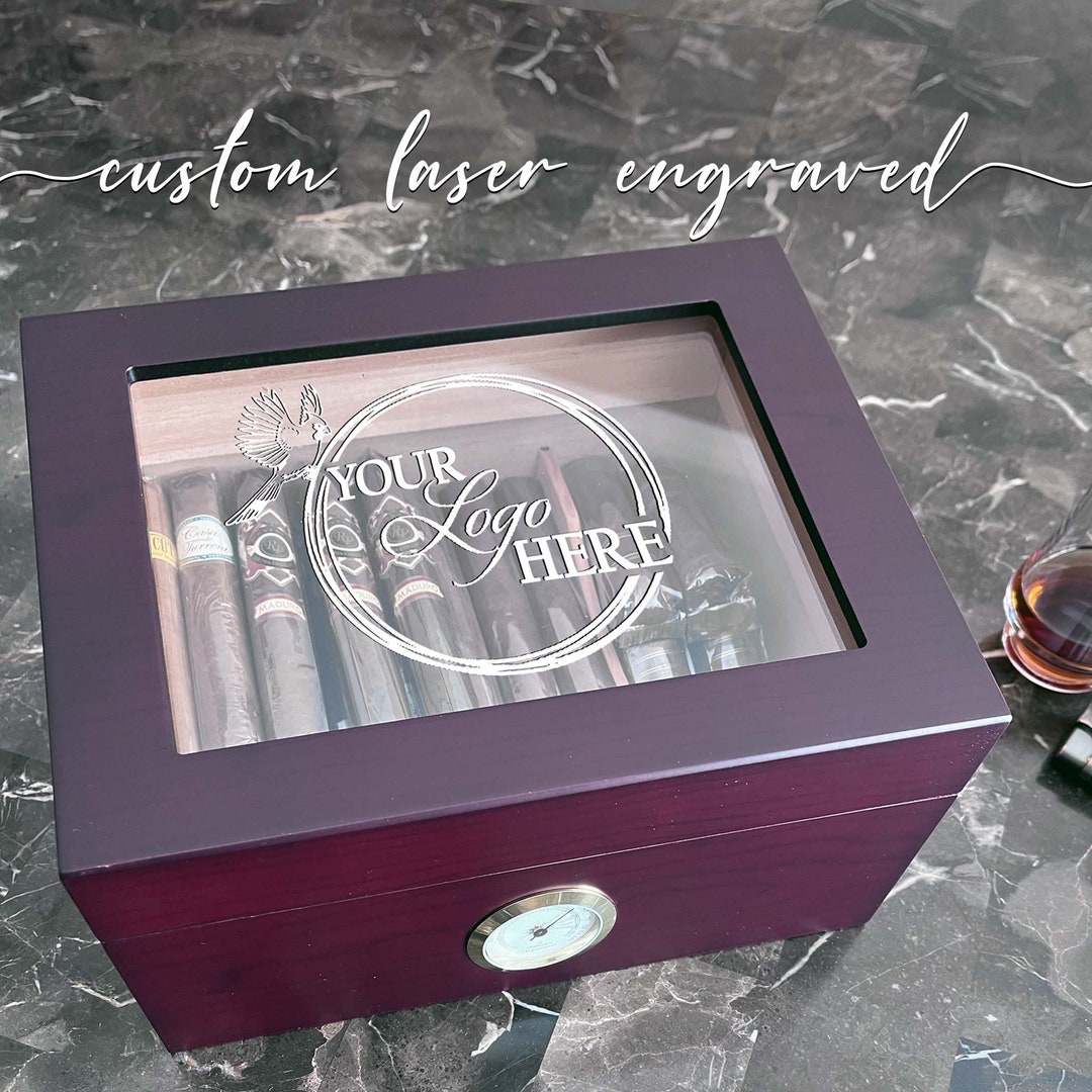 Custom Personalized Humidor - Holds 25-50 Cigars - Etsy