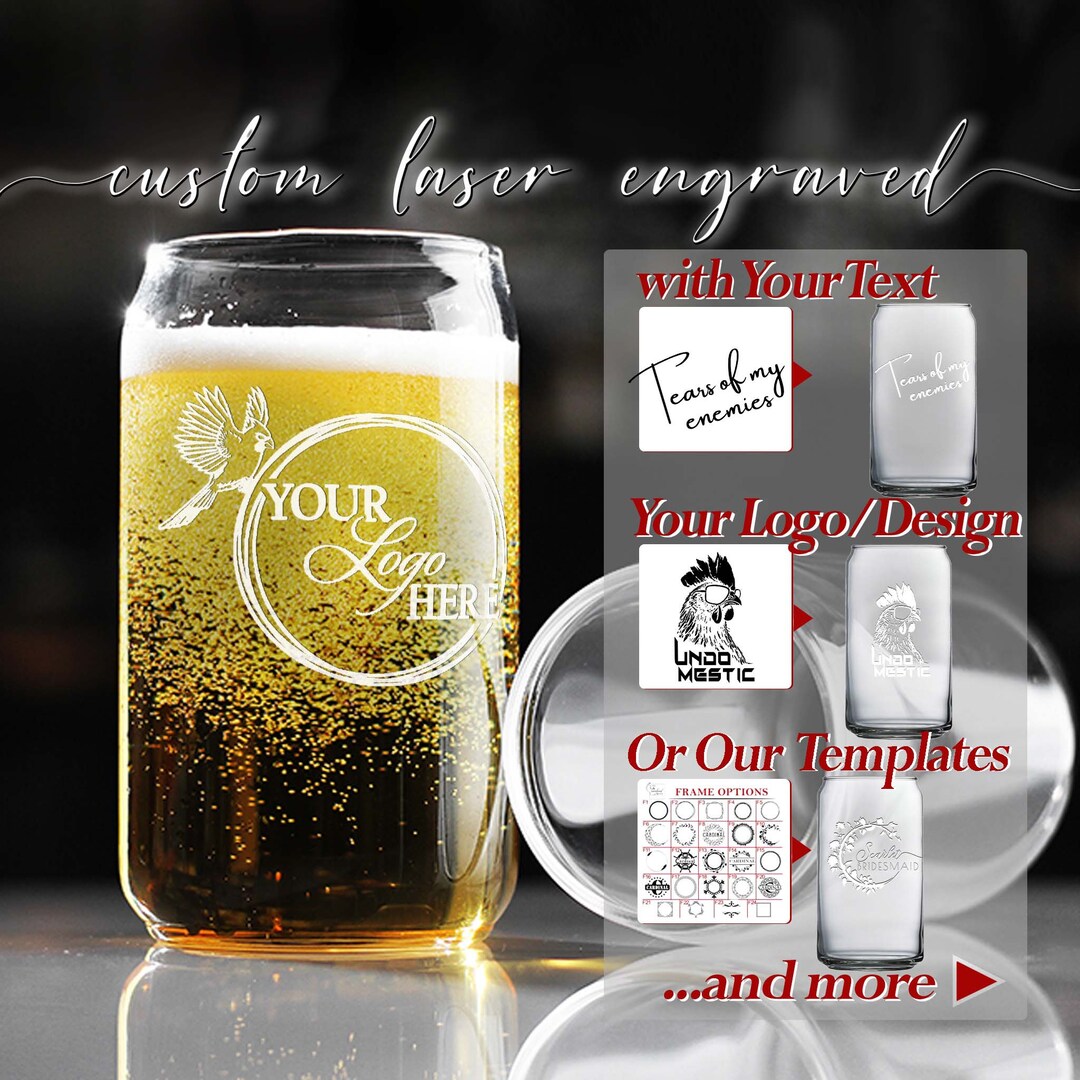 Custom Engraved Beer Can Glass, Personalized - Etsy