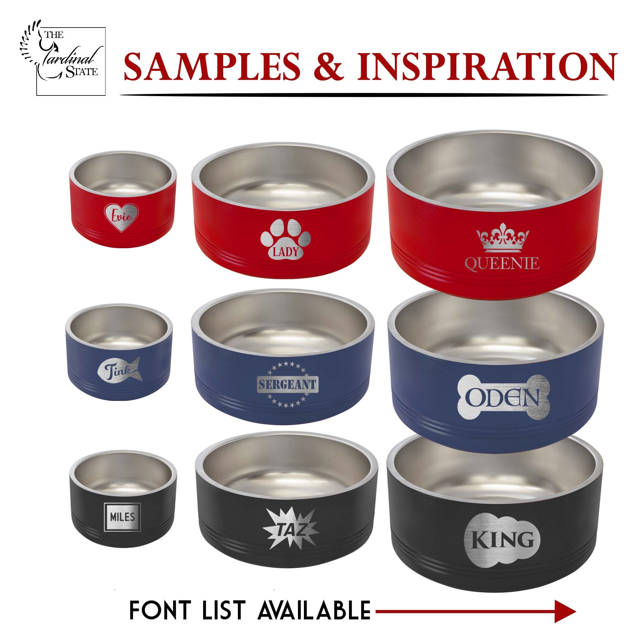 Personalized Dog Bowl Custom Dog Bowl Insulated Rubber Grip - Etsy