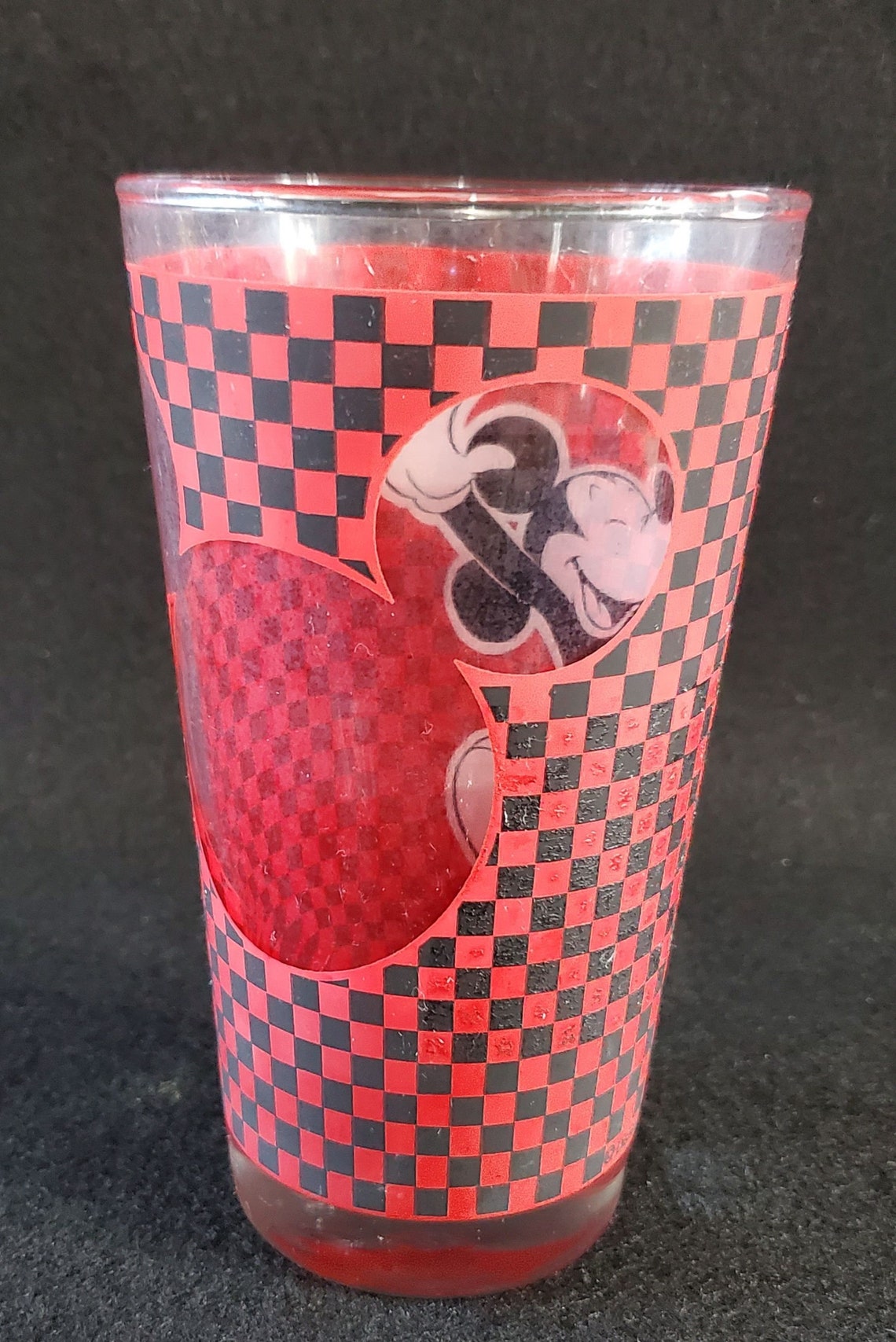 Mickey Mouse Drinking Glass - Etsy
