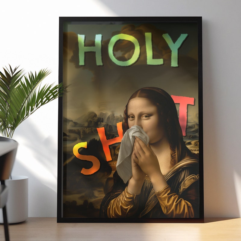 Mona Lisa Holding Nose - Etsy