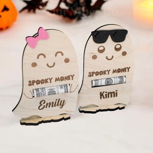 Halloween Ghost Money Holder Personalized Ghost Tags, Witch Ghost Name ...