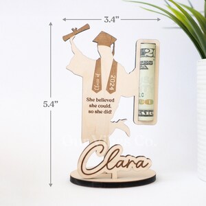 2024 Graduation Money Holder Frame Custom Graduate Gift Message ...