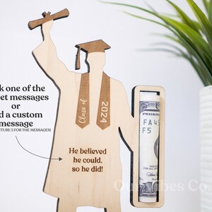 2025 Graduation Money Holder Frame | Custom Graduate Message, Handmade ...