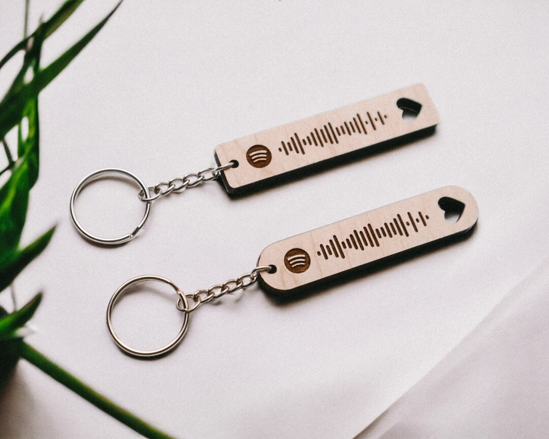 Couples Music Code Keychain | Personalised Keyring, Custom Music Song ...