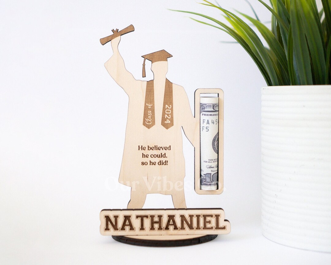 2025 Graduation Money Holder Frame | Custom Graduate Message, Handmade ...