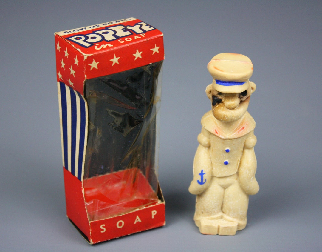 Vintage Popeye Soap Figural W/ Original Box, King Features Inc., 1930s ...