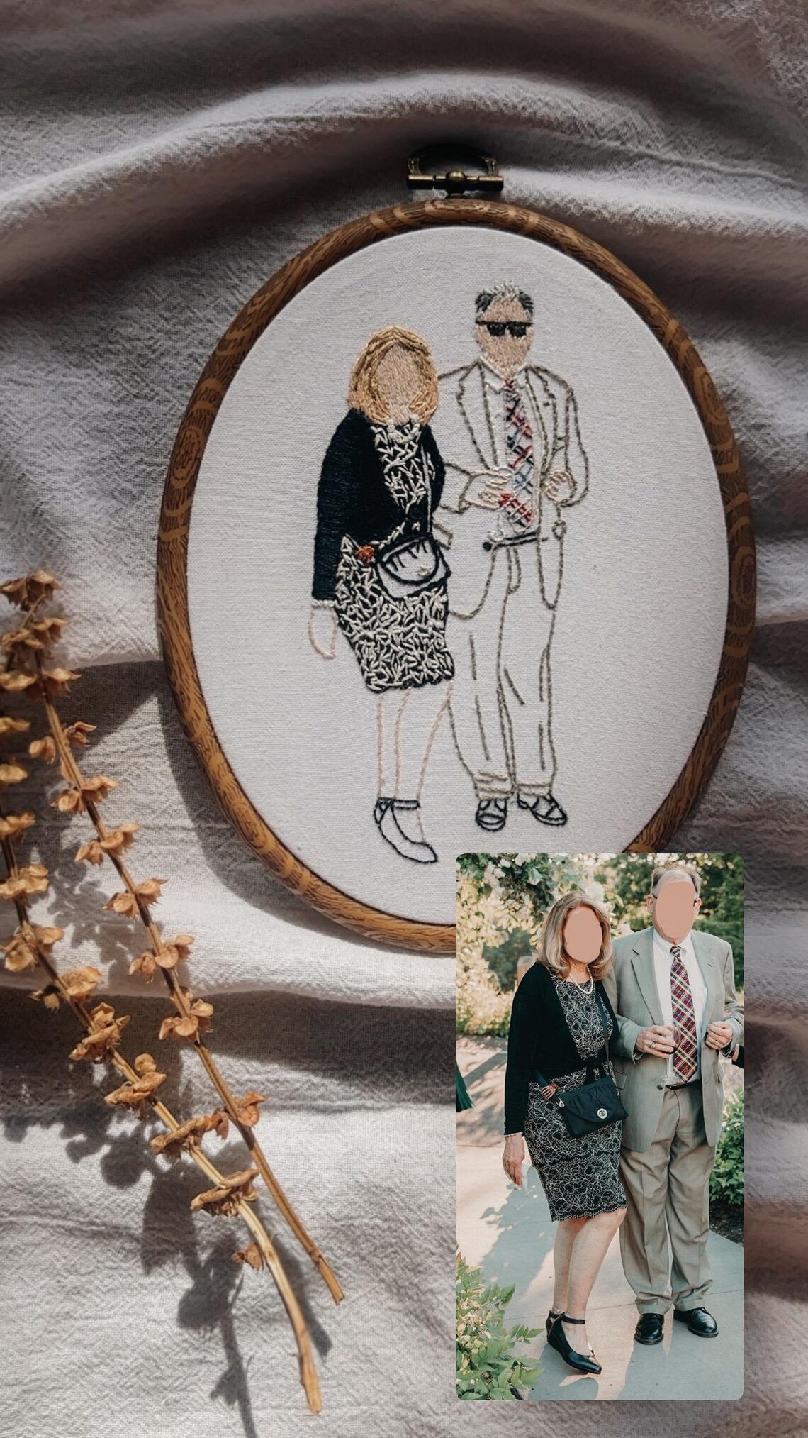 Custom Embroidery Portrait - Etsy